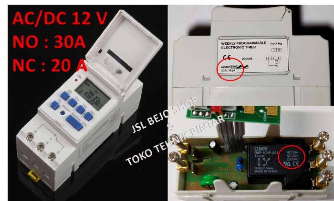 Promo Digital Programmable Timer Switch Model 12 V Dc Din Rail Diskon ...