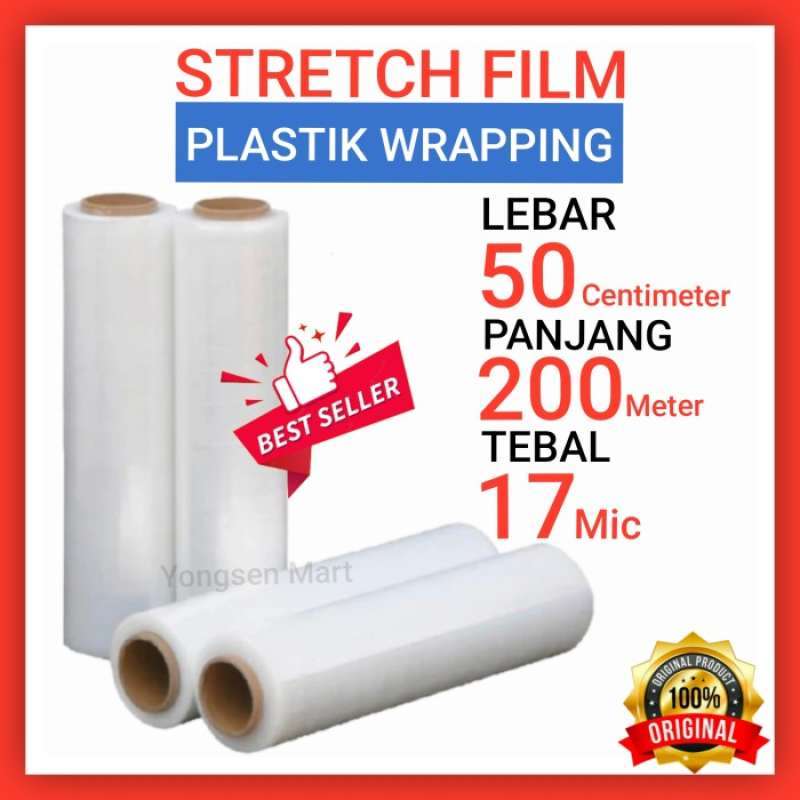 Promo Stretch Film 50cm X 200m Bening Plastik Wrapping Bungkus Barang ...