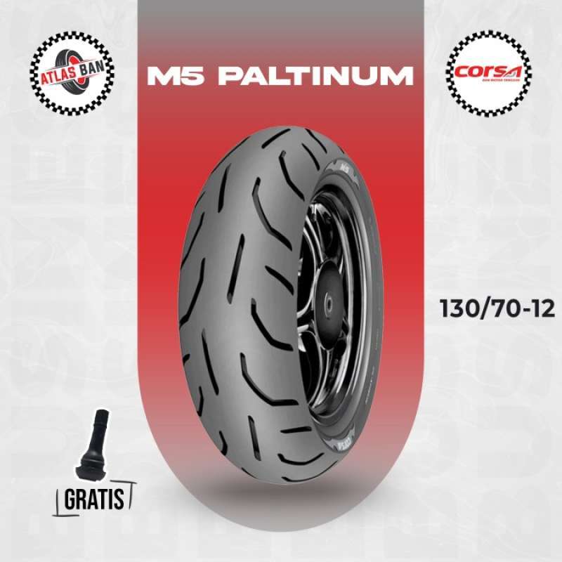 Promo Ban Motor Vespa Matic Corsa M5 Platinum 130/70 Ring 12 Tubeless ...