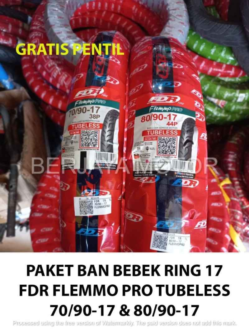 Promo Paket Ban Motor Fdr Flemmo Pro 70/90-17&80/90-17 Tubeless Ring 17 ...