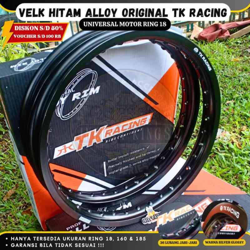 Jual Velg Velk Ring 18 Ukuran 160 185 215 Warna Hitam Doff 36 Hole ...