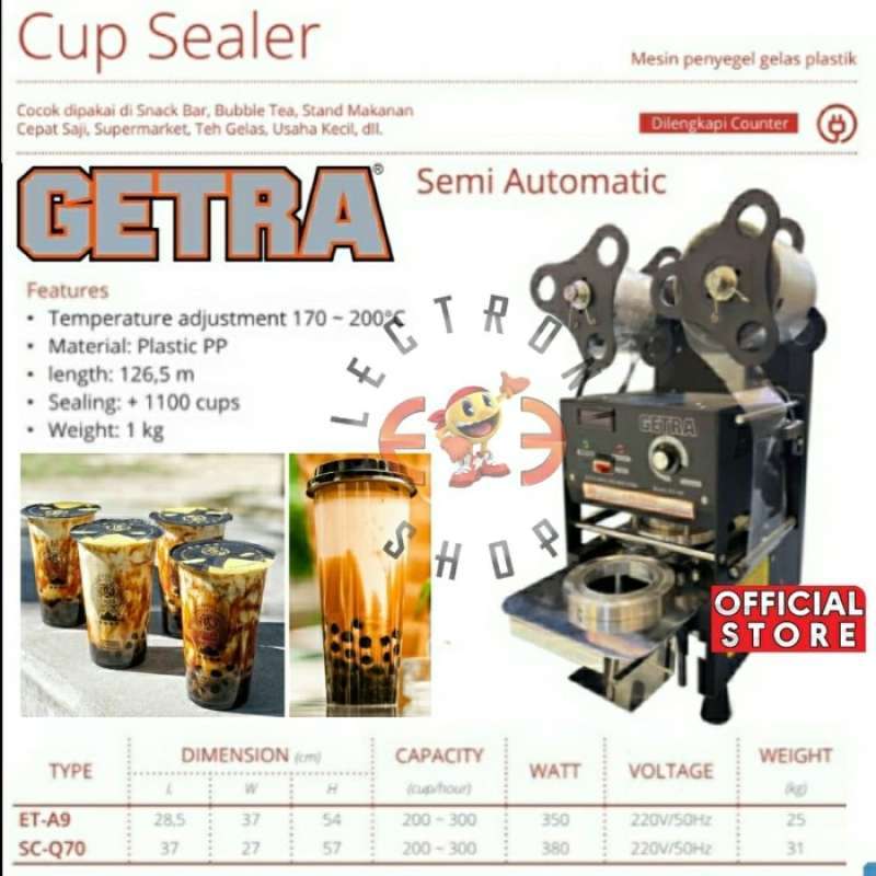 Promo Getra Semi Automatic Cup Sealer Et-a9 Diskon 23% Di Seller ...