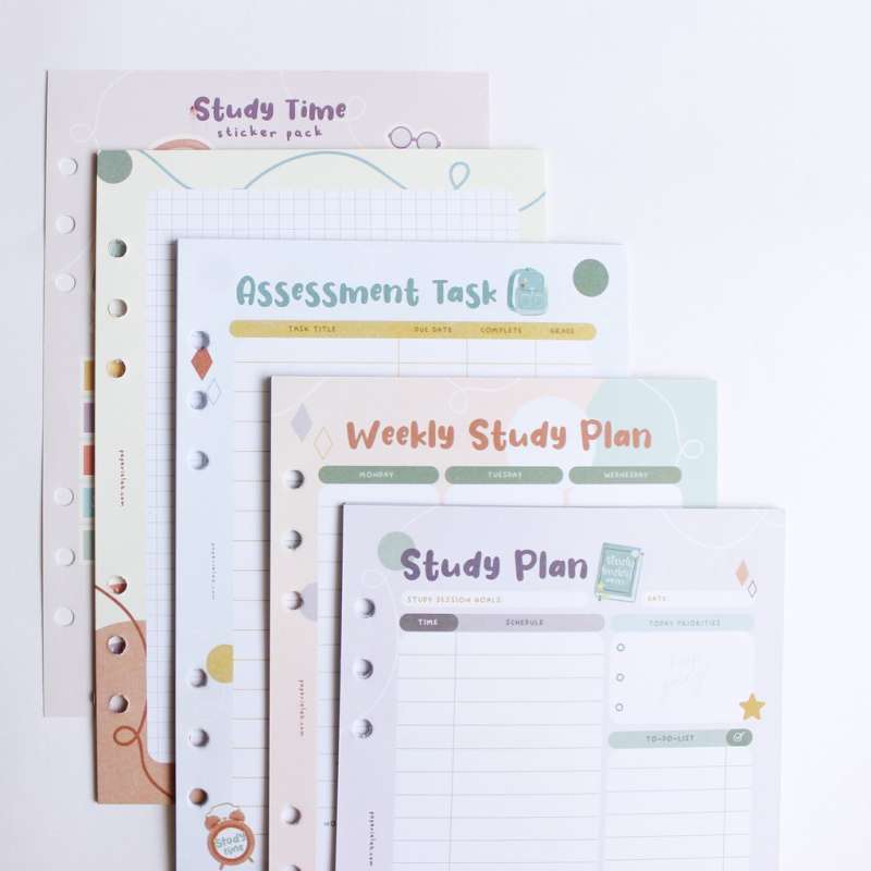 Promo Paperie Lab - A5 Study Planner Binder Bundle Set (full Color ...