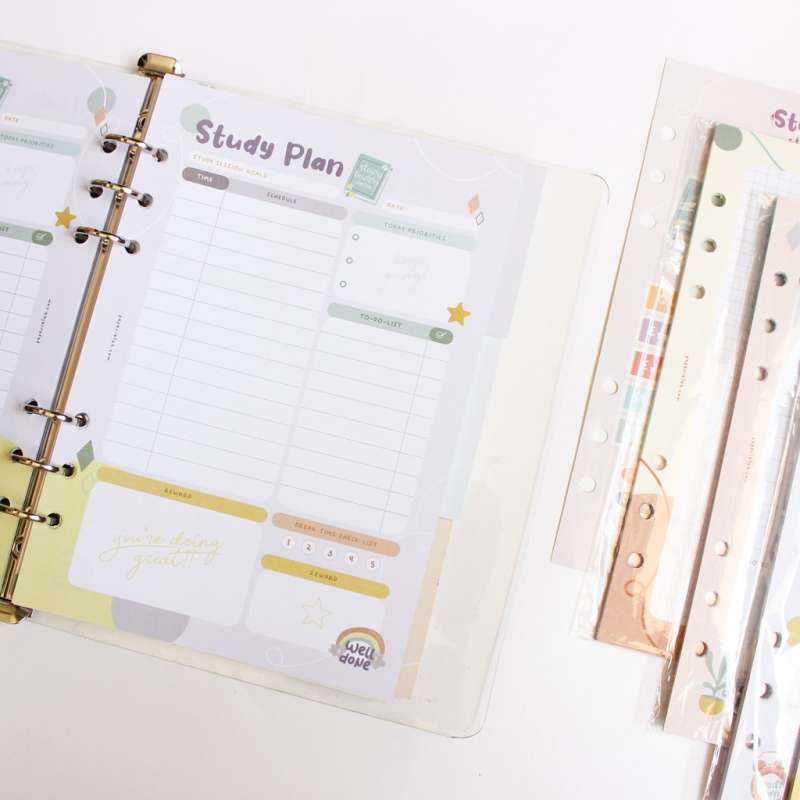 Promo Paperie Lab - A5 Study Planner Binder Bundle Set (full Color ...
