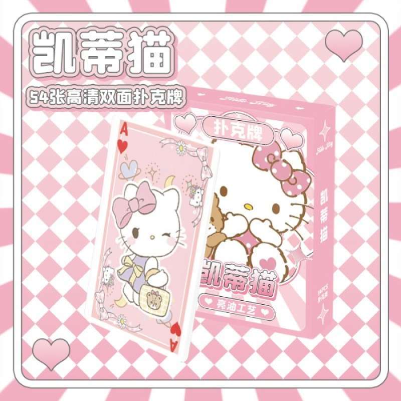 Promo (54pcs) Sanrio Kartu Remi Poker Capsa Permainan Anak Board Game ...