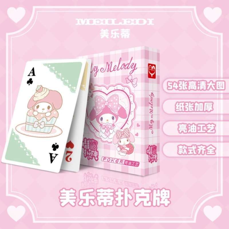 Promo (54pcs) Sanrio Kartu Remi Poker Capsa Permainan Anak Board Game ...
