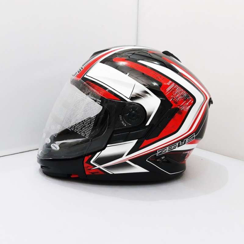 Promo Promo Kemerdekaan Helm Zeus Zs-613c Black Aj6 Red + Chinbar ...