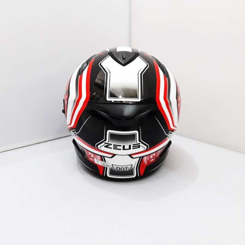 Promo Promo Kemerdekaan Helm Zeus Zs-613c Black Aj6 Red + Chinbar ...