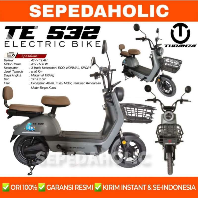 Promo Sepeda Listrik Turanza Te 532 By Pacific 500 Watt Electric Bike - Grey Diskon 12% Di ...