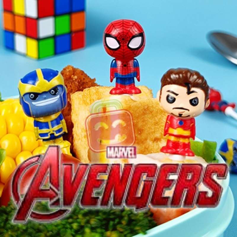 Jual Rare Bento Food Picks Marvel Avengers Spiderman Ironman Tusukan ...