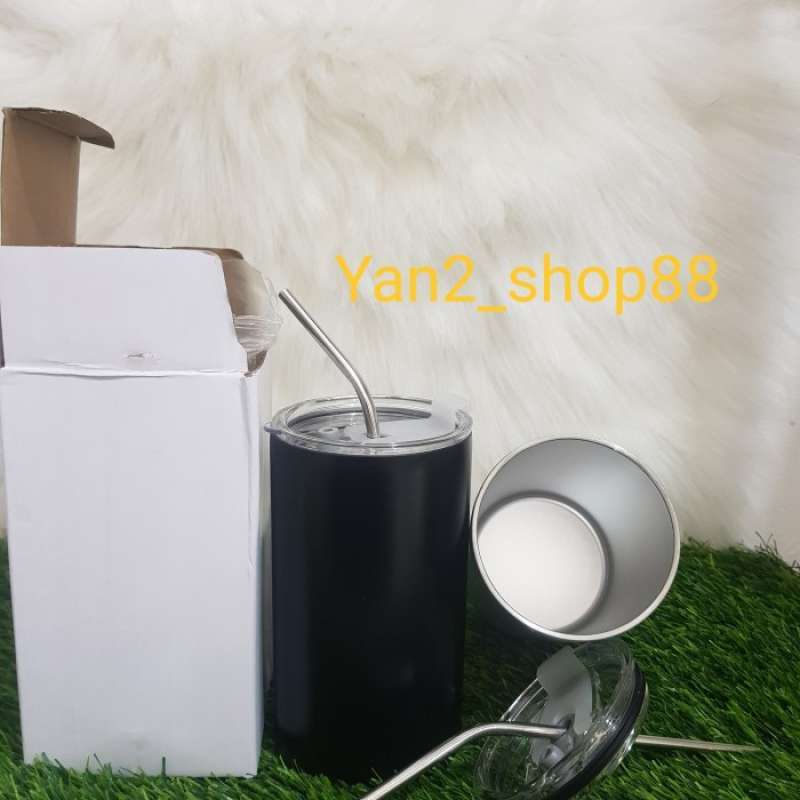 Jual Tumbler Americano Polos Plus Sedotan Stainless Termos 600ml Di ...