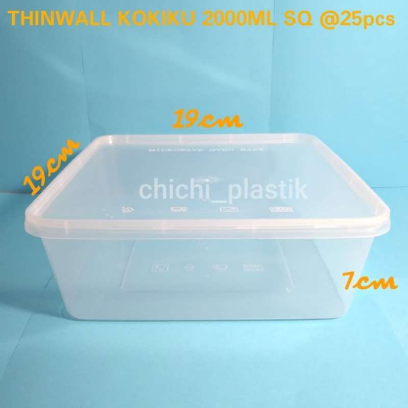 Jual Thinwall Food Container 2000ml / Kotak Bening / Mangkok Plastik Di Seller Crown ...