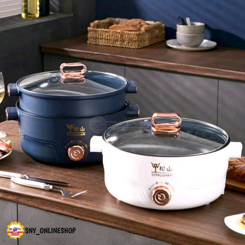 Jual Panci Listrik 26cm Panci Elektrik 3.2l Liter Cooker Pengukus Susun ...