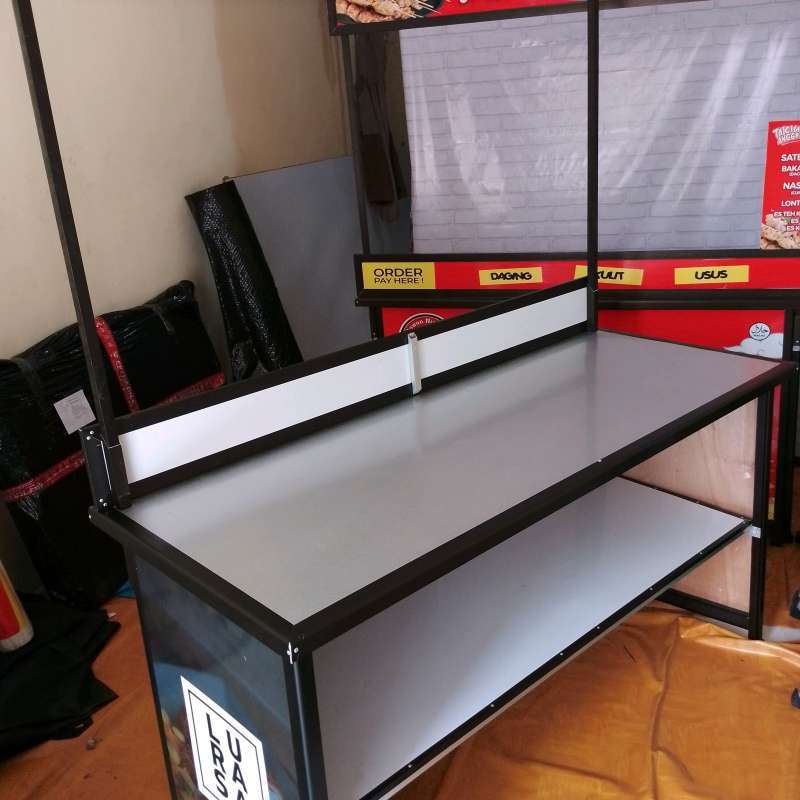 Jual Booth Portable Meja Lipat Gerobak Lipat Rombong Kekinian Bahan ...