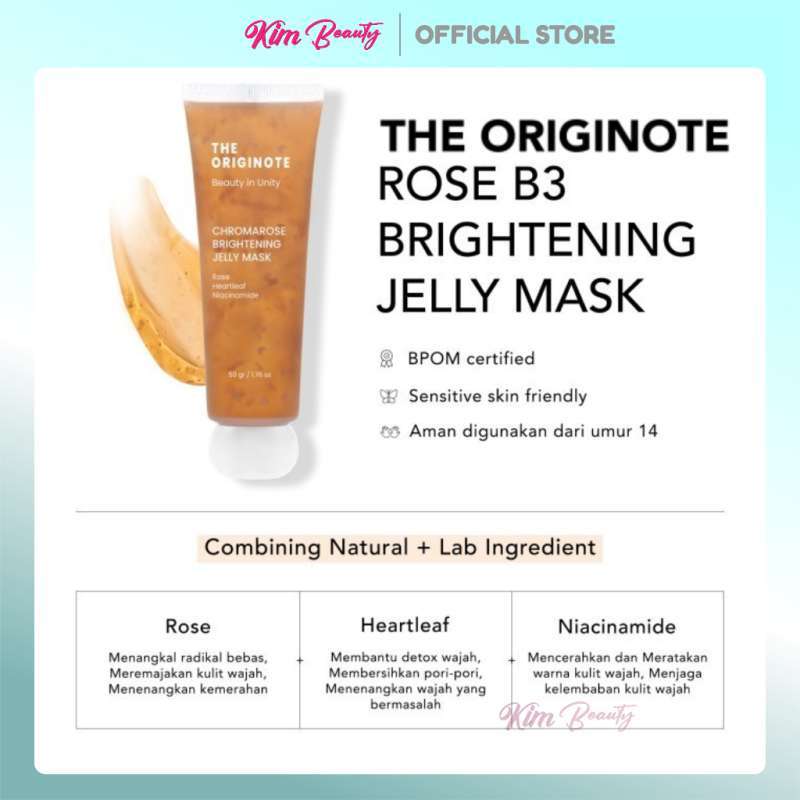 Jual The Originote Rose B3 Brightening Jelly Mask 50gr Di Seller Kim ...