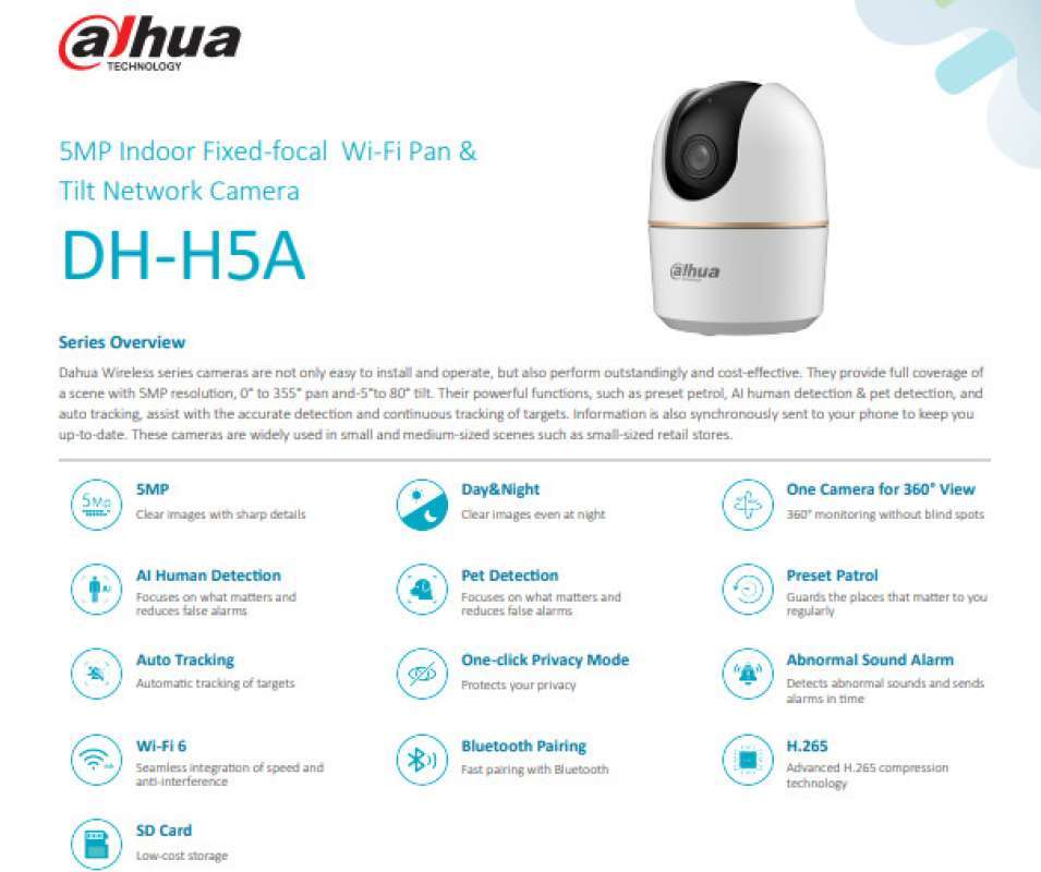 Jual Dahua Hero A1 Wifi H5a 5mp Indoor Wifi Rotate Ip Camera Wireless Cctv Di Seller Invision ...