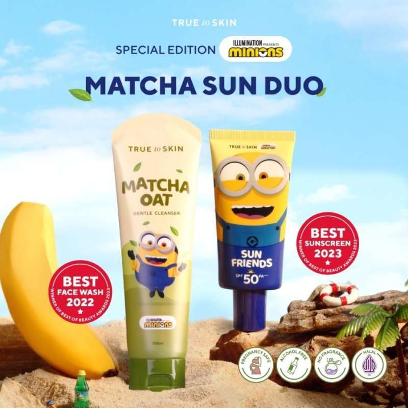 Jual [ Minions Special Edition ] Matcha Sunscreen Bundle Di Seller True ...