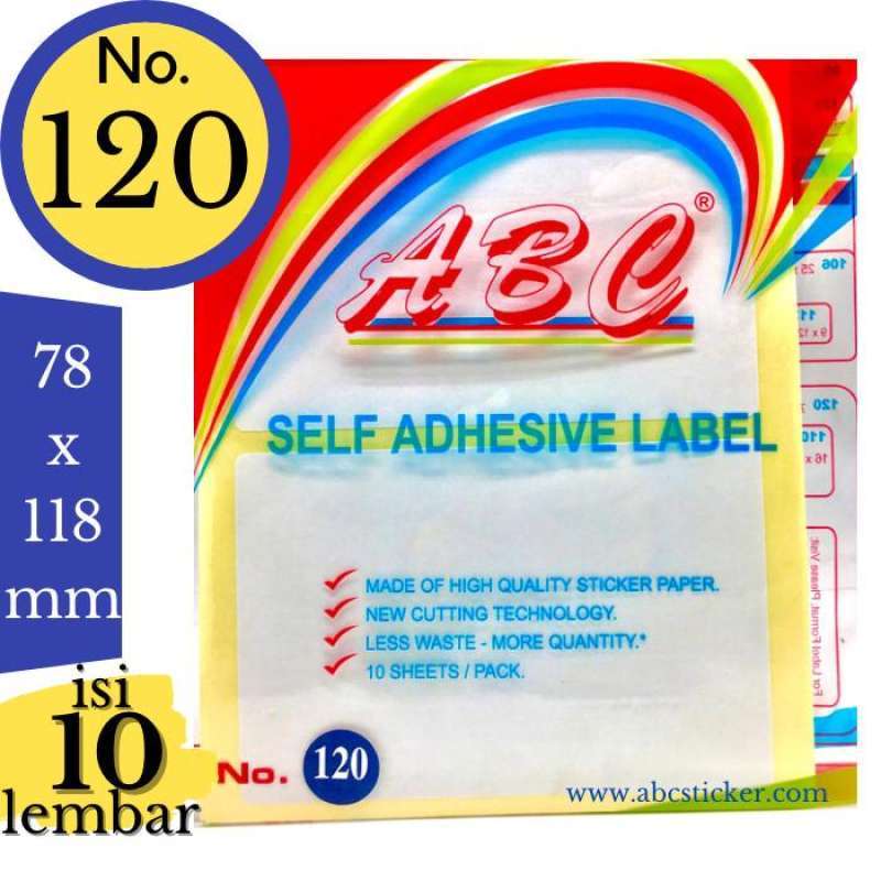Jual Sticker Labels Abc No.120 (self Adhesive Label) / Label Undangan ...