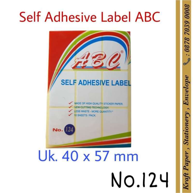 Jual Sticker Labels Abc No.124 (self Adhesive Label) / Label Undangan ...