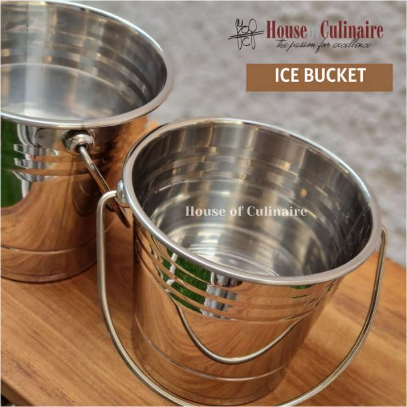 Jual Ice Bucket 1,5 Liter Tempat Wadah Es Batu Ember Stainless Steel Di ...
