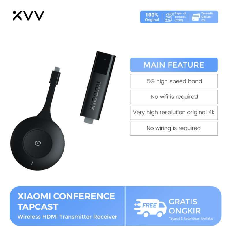 Jual Conference Tapcast Wireless Hdmi Transmitter Receiver - Mi Pai Pai Wireless Screen ...