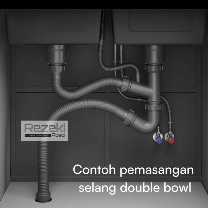Promo Paket Selang Pembuangan Kitchen Sink Onan Single Double Overflow ...