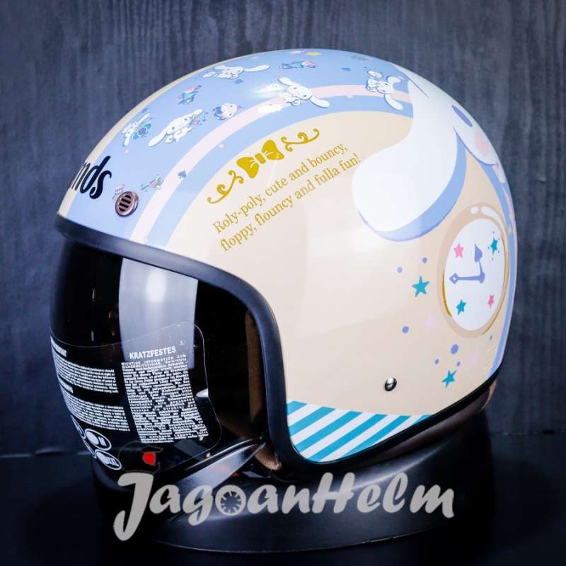 Jual Helm Retro Classic Mds Magnum Cinnamoroll #3 | Cream | Model Bogo ...