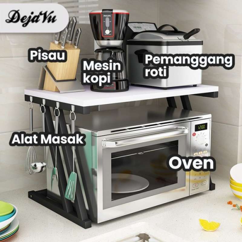Jual Dejavu Rak Oven Microwave Meja Bumbu Dapur Alat Masak Serbaguna ...