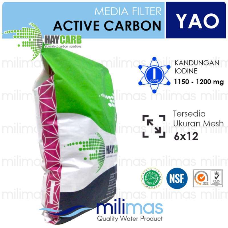 Jual Haycarb - Karbon Aktif Activated Carbon Yao Iodine 1200 Mesh 6x12 ...