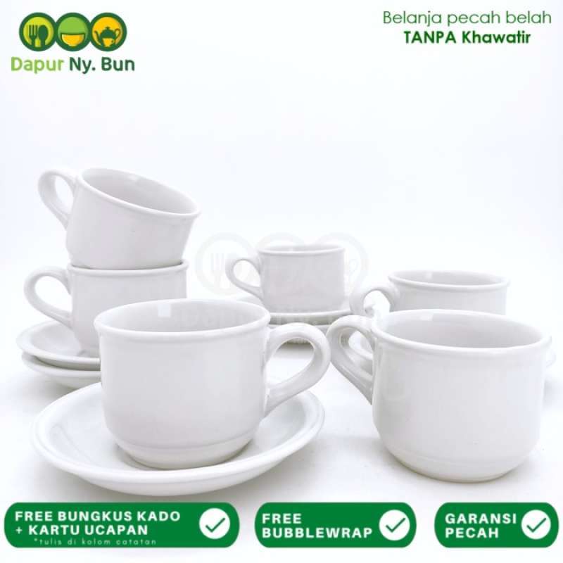 Jual 6 Pasang Cangkir Set / Cangkir + Saucer Nikura / Cangkir Teh ...