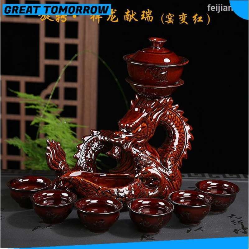 Jual Gt Tea Set Teko Teh Chinese Kungfu Keramik 6 Dan 8 Cangkir - Naga ...