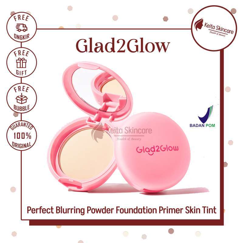 Promo Glad2glow Perfect Blurring Powder Foundation Primer Skin Tint ...