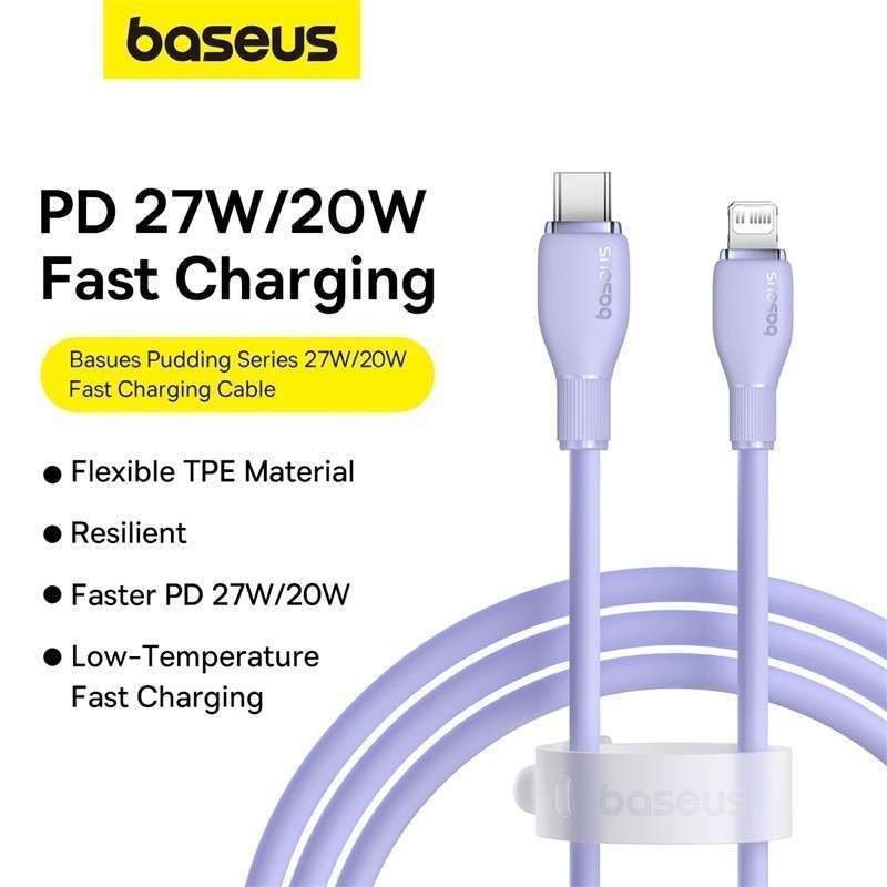 Promo Baseus Kabel Data Charger Pudding Series 20w Type C To Lightning ...