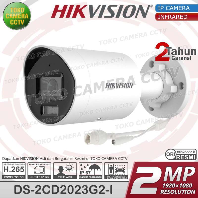 Jual Ip Camera 2mp Hikvision Kamera Cctv Bullet 2mp Hikvision Acusense