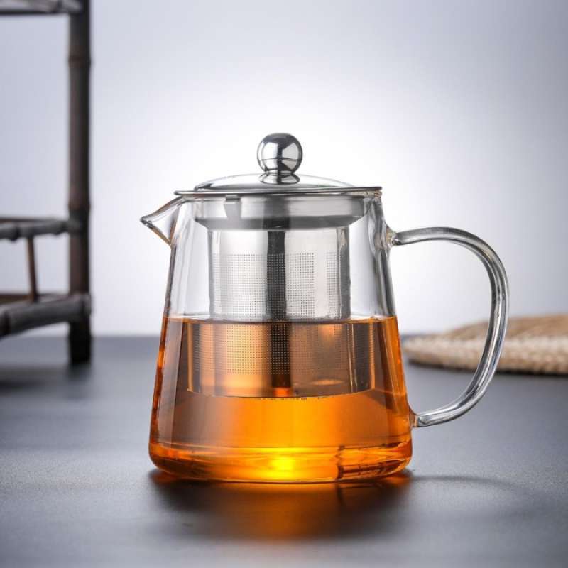 Jual Teko Pitcher Kaca Teh Dengan Saringan Chinese Teapot Maker Glass - 450 Ml Di Seller Sentry ...