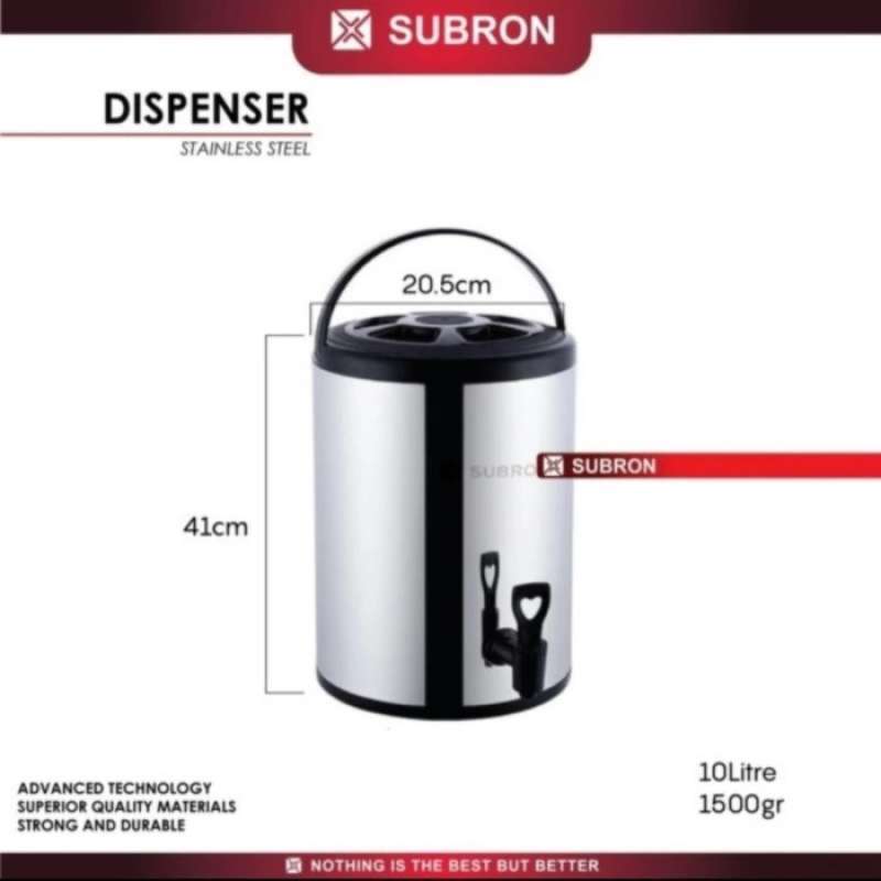 Jual Water Tank Jug Subron 8 10 12 Liter Hot & Cold Thermos Air Drink ...