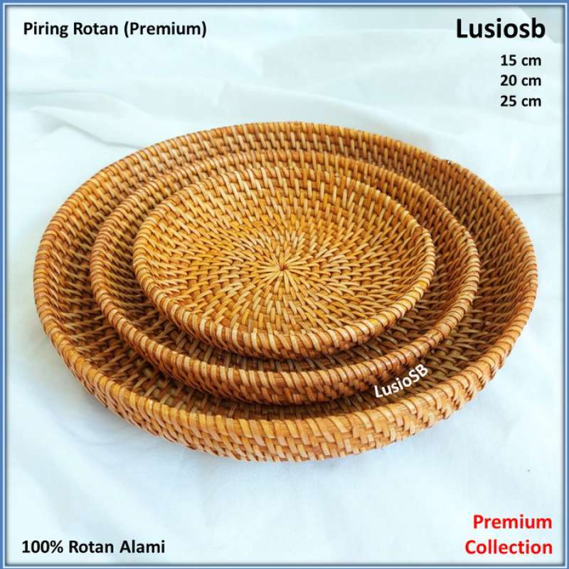 Jual Piring Rotan Premium / Piring Rotan Buah / Mangkuk Buah Rotan Di ...