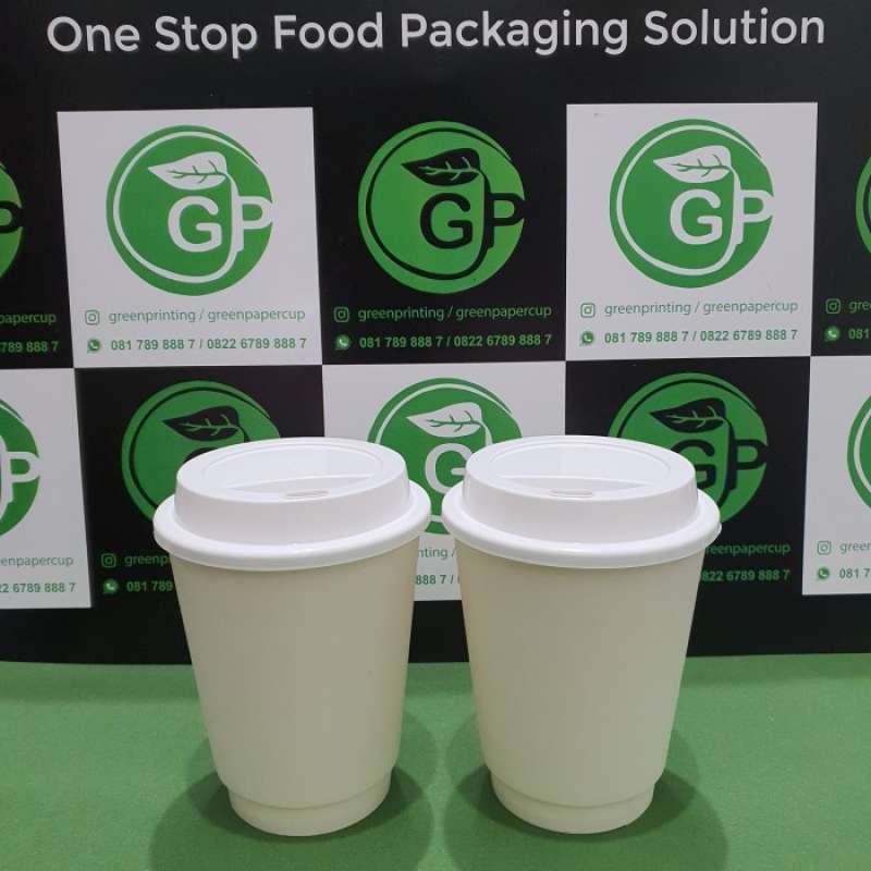Jual Papercup Double Wall 8 Oz + Lid Injection Putih Di Seller Sentry ...