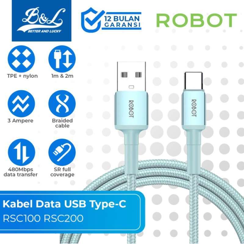 Promo Robot Rsc Series Kabel Data Usb Type-c 3a Fast Charging Braided ...