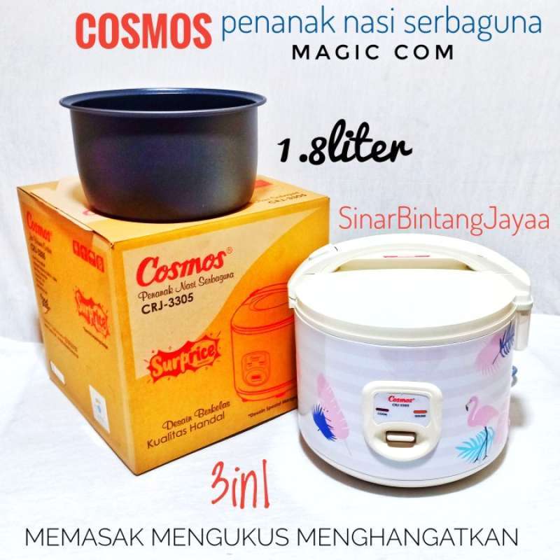 Promo Cosmos Magic Com 1,8 Liter Anti Lengket Crj3305 Rice Cooker 1,8l ...