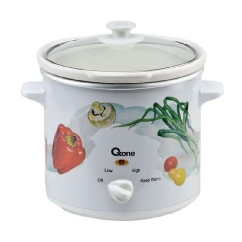 Promo Slow Cooker Oxone Ox821ro4 Panci Keramik 290 Watt 4 Liter Tutup ...