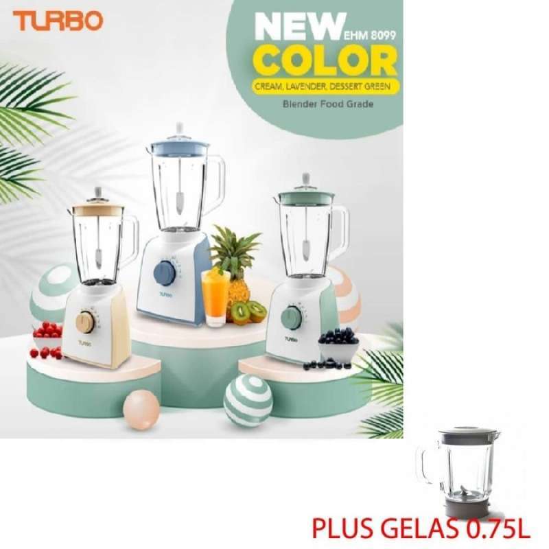 Promo Blender Turbo Ehm8097 Plus Dengan Gelas 0.75l Diskon 23% Di Seller Niimura Store - Tegal ...