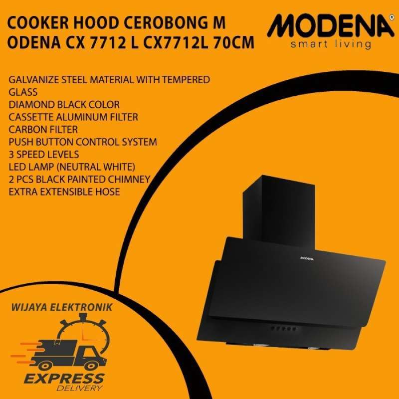 Promo Cooker Hood 60cm Modena Chimney Cx 7712 L / Exhaust Modena ...