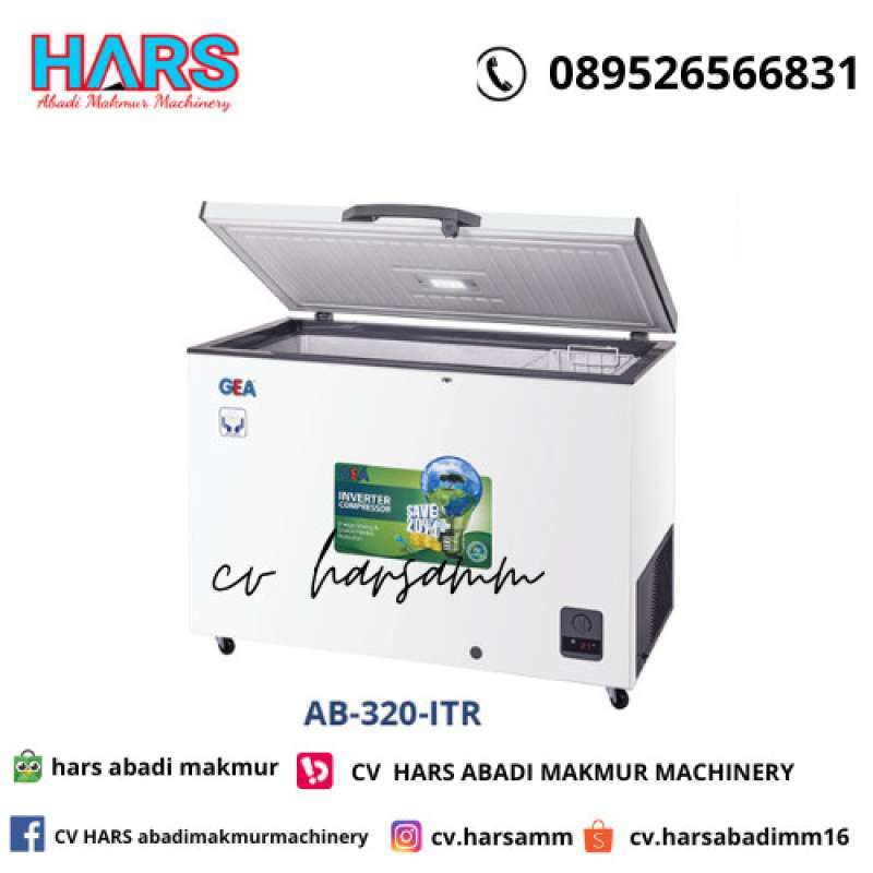Promo Gea Chest Freezer / Pendingin Makanan Beku Ab-320-itr Diskon 23% ...