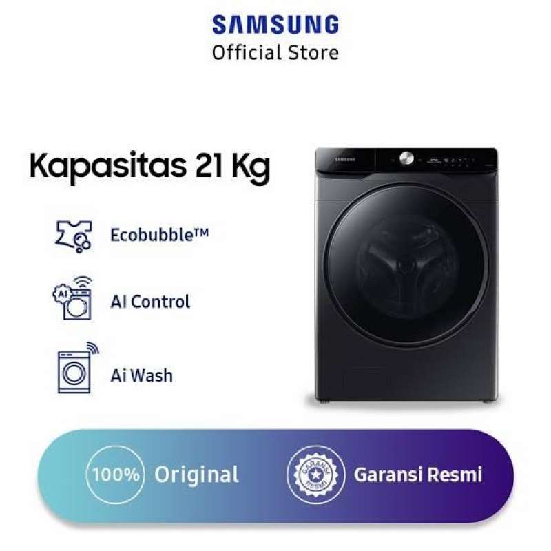 Promo Wf21t6500gv Samsung Mesin Cuci Front Loading 21kg Ai Control Wf21t6500 Diskon 23% Di ...