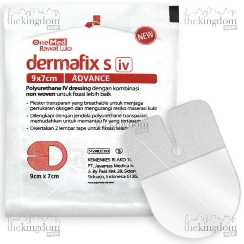 Jual Onemed Dermafix S Iv Advance 7x9cm /1 Infusion Catheter Transparent Plaster Dressing ...