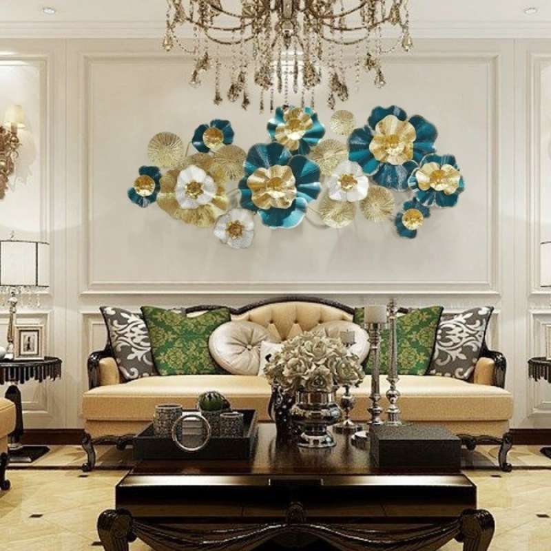 Promo Merlin Luxury Wall Decor Flower Metal Iron / Hiasan Dinding Besar ...