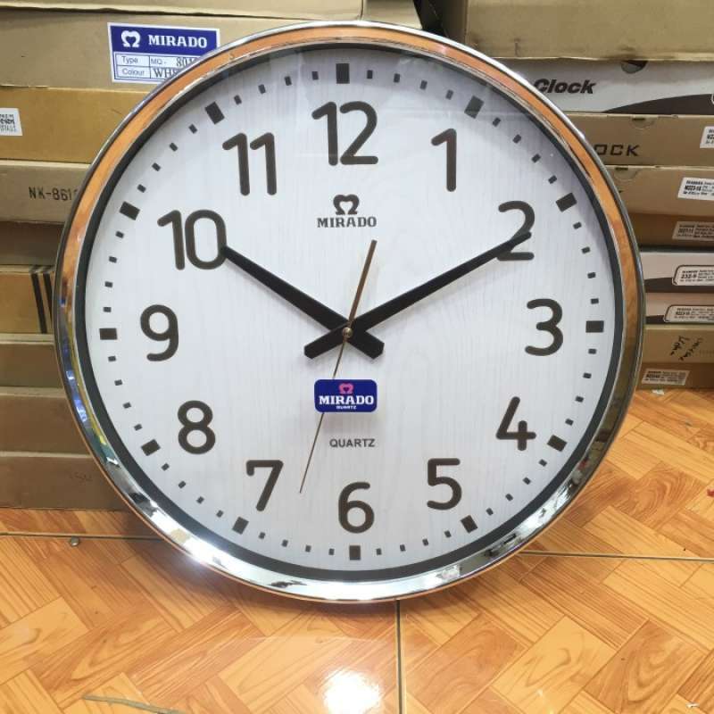 Promo Jam Dinding Mirado Besar Skp Seiko Quartz 43cm Motif Kayu Diskon ...