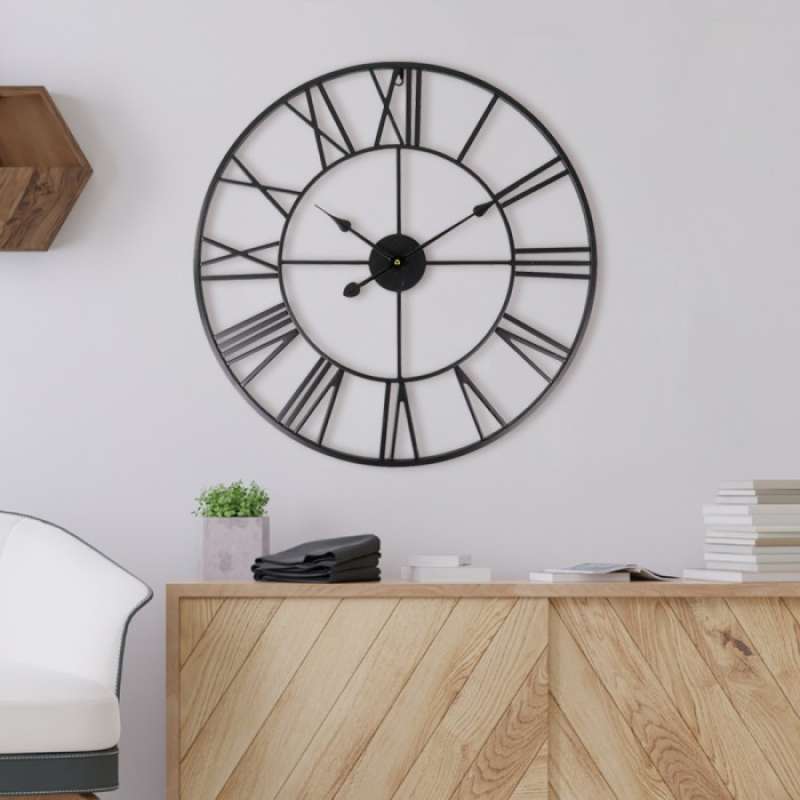 Promo Jam Dinding Bulat Quartz Creative Model Vintage 60cm - H68 ...