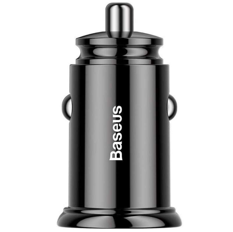 Promo Baseus Car Charger Circular Metal 30w Type C Usb Dual Port Quick ...